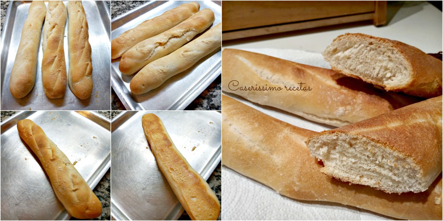 PAN BAGUETTE (PAN FRANCÉS) - FOTOS PASO A PASO - 4 INGREDENTES ...