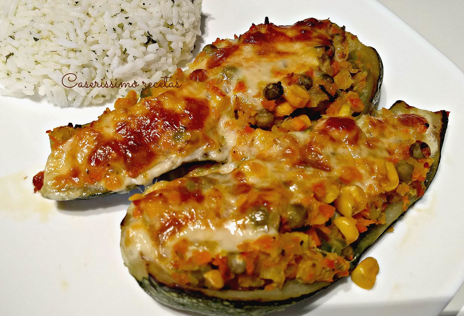 Zucchinis rellenos de vegetales al curry - vegano o vegetariano ...