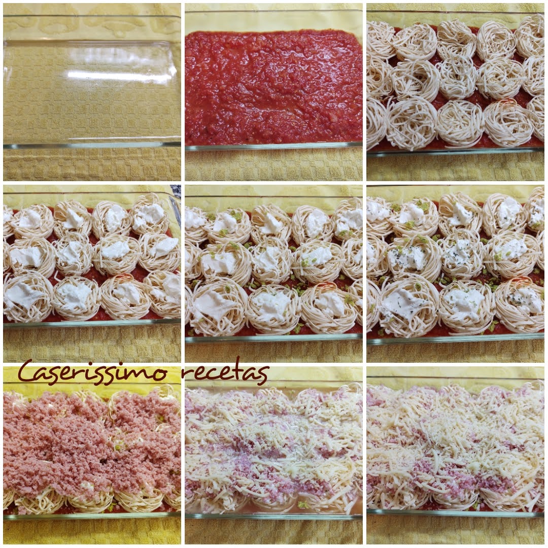 Nidos de fideos al horno | Caserissimo